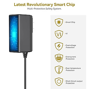 Omilik 9V 6ft AC Adapter Power Cord Replacement fit for Schwinn A10 A15 A20 A25 120 130 240 227P 213 220 223 230 PT101 Exercise Bike,Gold's Gym Cycle Trainer 400 R Ri 300 C Ci Bicycles Charger