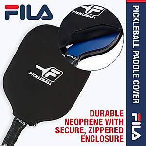 FILA Accessories Pickleball Paddle Cover Neoprene - Official Pickleball Graphite or Wood Paddles, Pickleball Equipment & Accessories