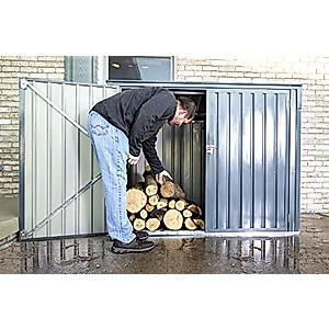 ARROW 6' x 3' Storboss Horizontal Outdoor Padlockable Steel Storage Shed, Charcoal