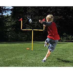 Franklin Sports Youth Football Goal-Post Set — Kids’ Football Goal Post with Mini Football — Fun Football Goal for All Ages — Easy Assembly — Adjustable Height — Weighted Base