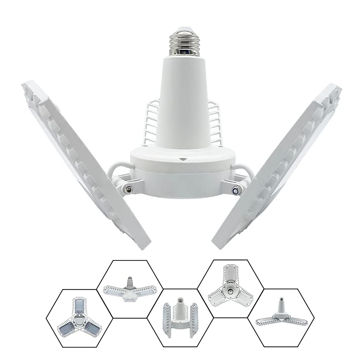 Surgebulb - LED Garage Lightning, Super Bright, Easy Fitting Socket, Energy Save, Long-Lifespan, Indoor/Outdoor, Aluminum Frame, 60 Watt - 2Pack