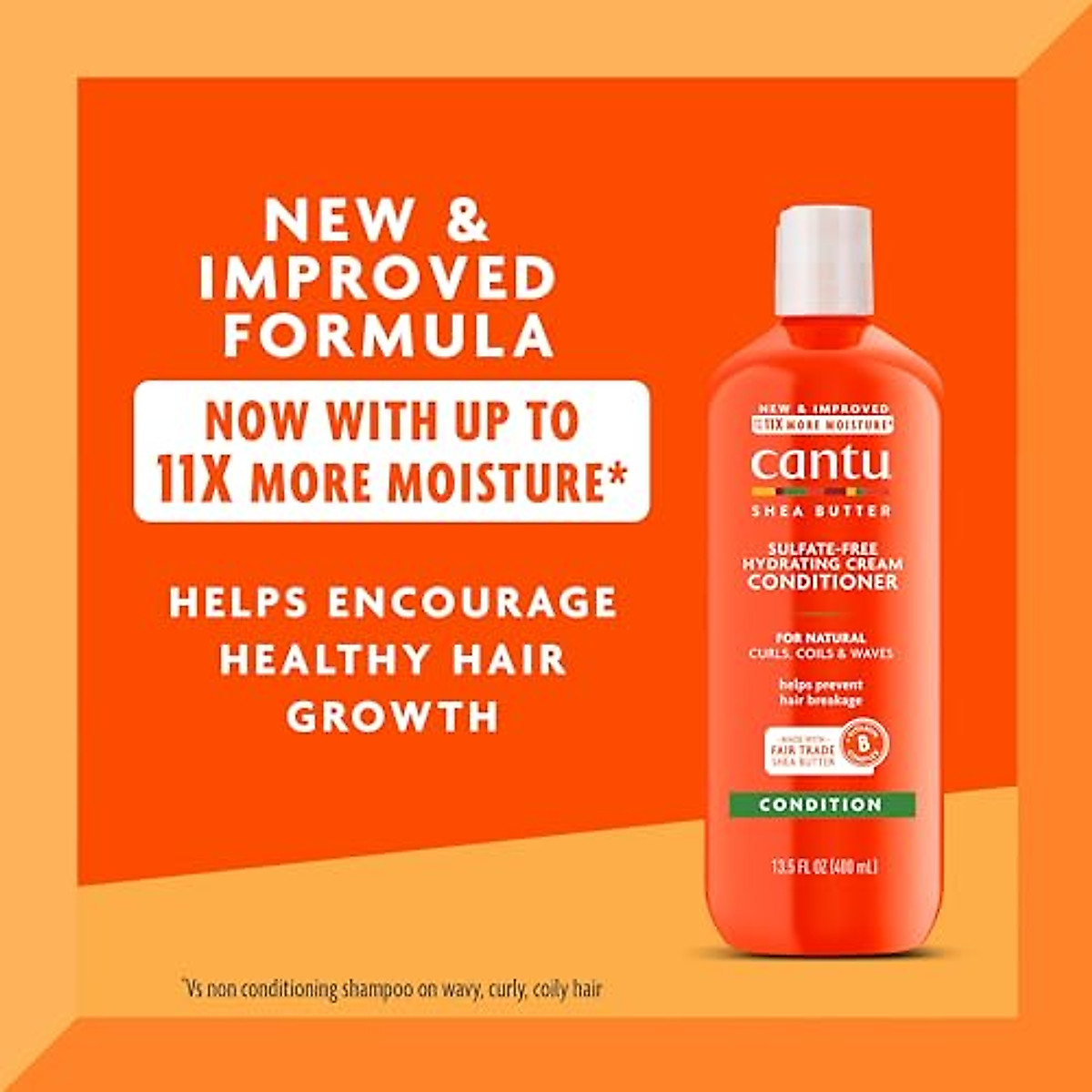 Cantu Hydrating Cream Conditioner with Shea Butter for Natural Hair, 13.5 Fl Oz (Pack of 1)