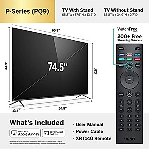 VIZIO 75 inch 4K Smart TV, P-Series Quantum UHD LED HDR Television with Apple AirPlay and Chromecast Built-in