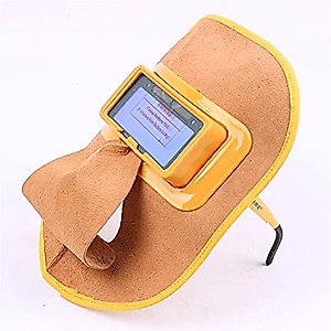 Auto Darkening Welding Helmet True Color Solar Welder Mask Hood Eye Goggle Leather Safety Face Shields Head Protection Equipment for Woman Tig Hardhat Stick Welding