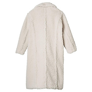 UGG Women's Gertrude Long Teddy Coat, Winter White, XL