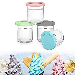 Creami Pints, for Ninja Creami Ice Cream Maker,16 OZ Ice Cream Pints with Lids Airtight,Reusable for NC301 NC300 NC299AM Series Ice Cream Maker