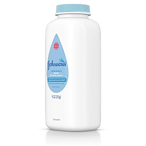 Johnson's Baby Powder with Naturally Derived Cornstarch Aloe & Vitamin E, Hypoallergenic, 9 oz