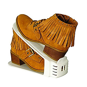 Shoe Slotz 6-Pack Space-Saving Storage Units in Ivory | As Seen on TV | No Assembly Required