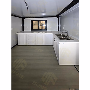 Generic Luxury 2-Room Prefab House: Bath, Kitchen for Foldable Tiny Homes, Container House Explore Our Premium Collection for Backyard Living & Sustainable Solutions, white, KN-N84
