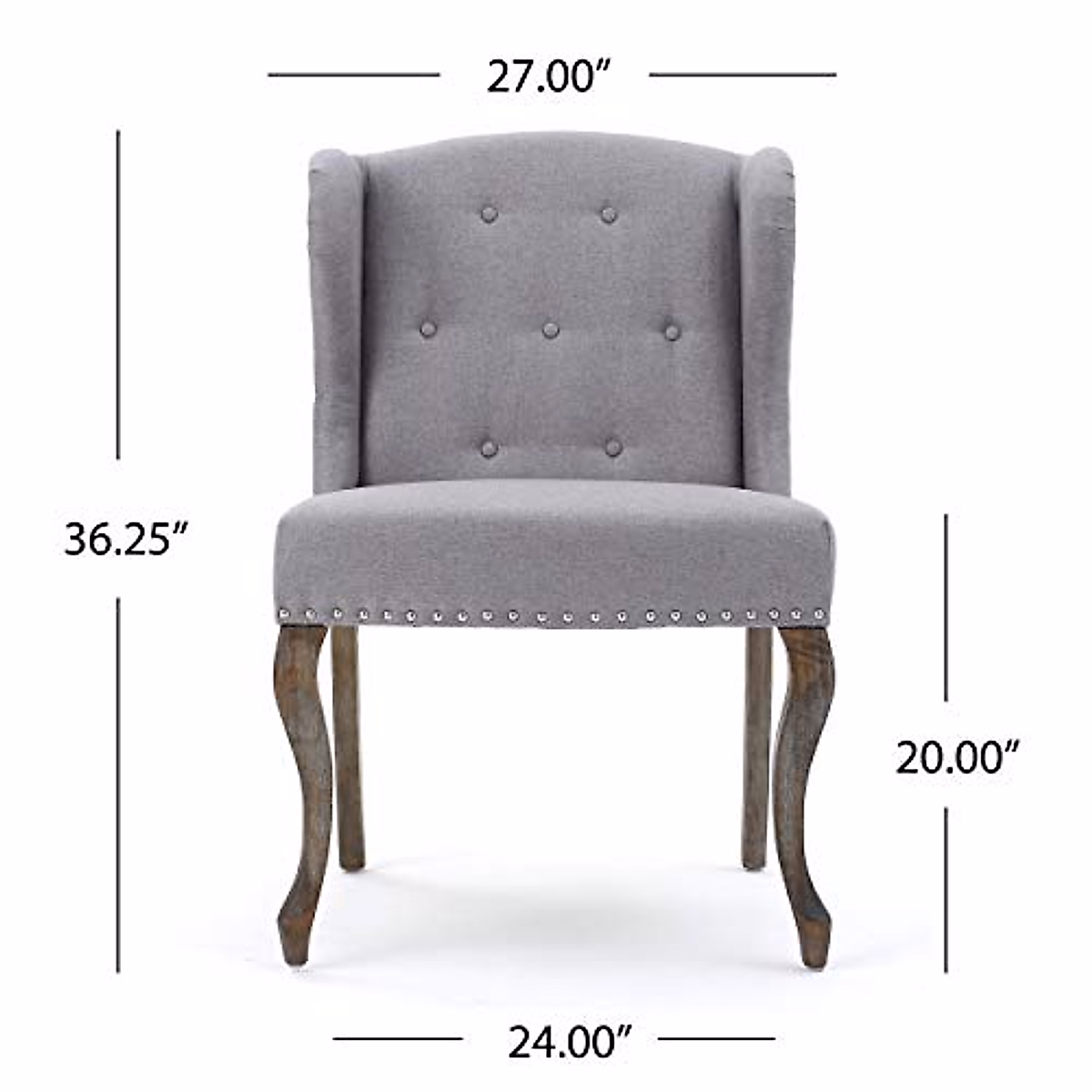 Christopher Knight Home Niclas Accent Chair, Light Grey