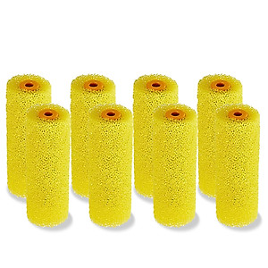 YLTOLOO 8 Pcs Textured Paint Roller Covers, 4 inch Small Textured Foam Drywall Texture Paint Rollers, House Paint Roller Covers for Art Painting Walls Ceilings