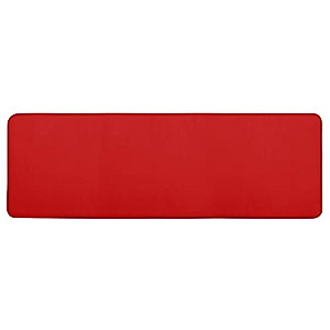Libaoge Kitchen Mat Rug 1 PCS Solid Color Christmas Red Runner Rug Anti-Fatigue Comfort Memory Foam Standing Mat Non-Slip Floor Door Mat for Bathroom Bedroom 16x47in