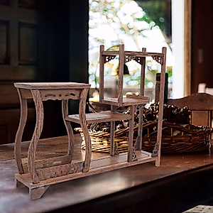 Cabilock Straight Retail Table Display Stand with Shelves for Products 3 Step Straight Display Rack for Retail Table Top Counter Shows Farmers Market Tradeshows