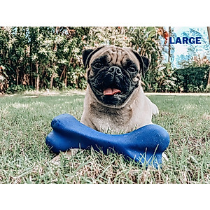Tuff Pupper SuperChewy Tough Dog Bone Toy Strong Natural Rubber | Great Dog Fetch Toy | Chew Toy for Dogs | Ultra Durable Chew Toy for Moderate Chewers | Large Breed Tested