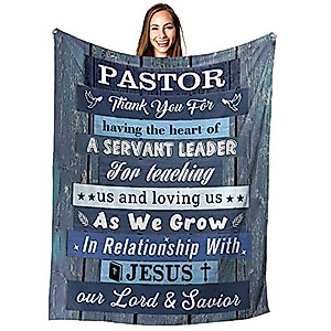 Pastor Appreciation Gifts - Pastor Blanket Gifts, Pastor Appreciation Gifts for Men, Thanksgiving Gifts for Pastor, Birthday Gifts for Pastors Women, Religious Christian Blanket Pastor Gift Ideas