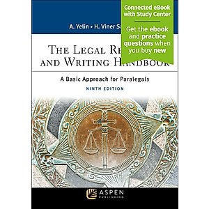Legal Research and Writing Handbook: A Basic Approach for Paralegals [Connected eBook with Study Center](Aspen Paralegal) (Aspen Paralegal Series)