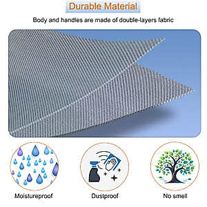 roomtalk 2 Pack Sturdy Underbed Storage Bags with Durable Handles Top Large Window, Under-the-Bed Organzier Bins, Foldable Under-Bed Storage Containers Organizing Comforter Clothes (Grey)