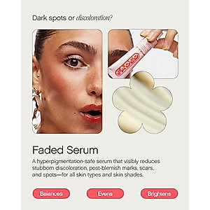 Topicals Faded Skin Serum for Dark Spots and Discoloration - Hyperpigmentation Safe - Tranexamic Acid and Niacinamide for Post-Blemish Marks, Scars and Spots (1.7 Fl Oz)
