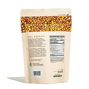 Greenbow Organic Bee Pollen - 100% USDA Certified Organic, Non-GMO, Pure, & Natural Bee Pollen - Superfood Packed w/Proteins, Vitamins & Minerals (8oz)