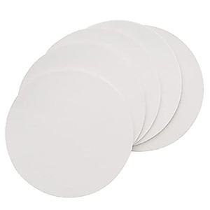 Lot45 Cardboard Coasters 4 Inch Pack - 100 Piece Bulk Cardboard Coasters Durable Round Blank White Cardboard Coasters