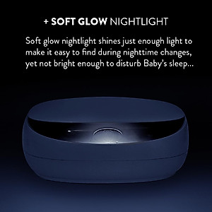 Prince Lionheart EVO Wipes Warmer - Baby Wipe Warmer Dispenser with Glow Nightlight - Baby Essentials, Patented Everfresh System of Bottom Heating, Modern Design, Large Baby Wipe Warmer Capacity