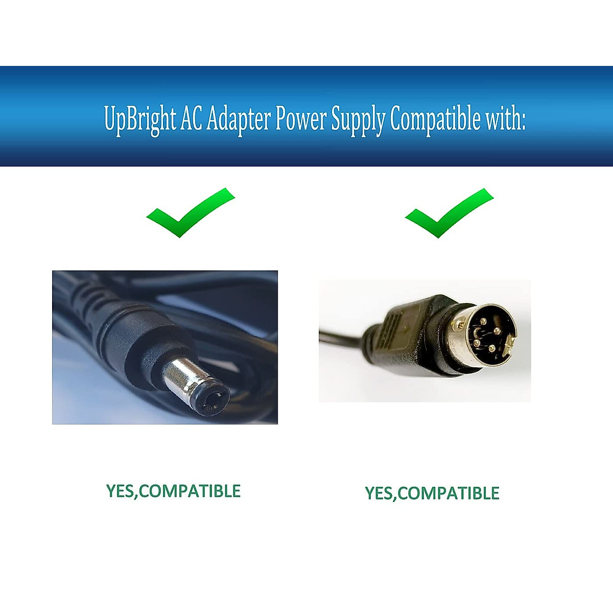 UPBRIGHT 4-Pin DIN 12V AC/DC Adapter Compatible with CWT KPL-060F KPL-060F-VI KPL060F KPL-060FVI KPL060F-VI KPL060FVI Channel Well Technology 12VDC 5A 60W Power Supply Cord Battery Charger Mains PSU
