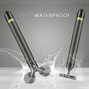 HEYFYV 2 in 1 Face Massager Kit Electric 3D Face Roller Massager T Shape Facial Massager Set Skin Massager Tool