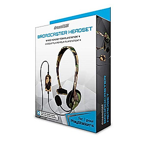 dreamGEAR Broadcaster Wired Headset for the PS4 with Flexible Boom Microphone and Inline Volume/Mute Control (DGPS4-6420)