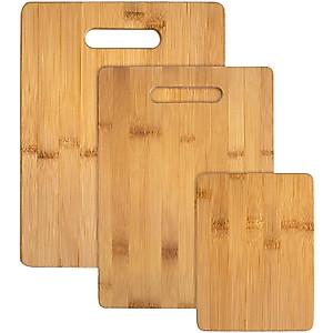 Bamboo Natural Wood Cutting Board (Set of 3) (Large)