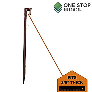 One Stop Outdoor USA Made (50 Pack) Brown Nylon Landscape Edging Anchoring Plastic Ground Stakes, 10-Inch Length Brown Garden Edging Spikes - (Fits Most Brands EasyFlex Dimex Proflex) (50)