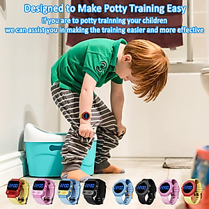 Potty Training Timer Watch for Boys and Girls,Kids Training Toilet Timer Watch,Waterproof,Rechargeable,Music Tones,Automatic Timers Plays Music,Alarm,Baby and Toddler Potty Train Toilet Time Aid,Blue