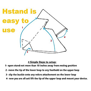 Hstand for Smartphones, Tablet, e-readers, Kindle, Kobo, Nook, iPhone, iPad for Bed, Switch. Adjustable Clamp Holder for Phone, Tablet, iPhone, iPad, Switch Reading and Gaming in bed