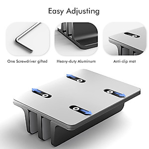 WZXHU Vertical Laptop Stand, 2 Slot Upright Laptop Holder Desk Organizer for MacBook/ Chromebook/ Surface/ HP/Lenovo/ Dell/ iPad Up to 17.3 Inches -Grey