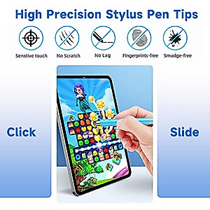 Mesh Fiber Tips (10 Pack) GUUGEI Stylus Pen Replacement Tips Suitable for capacitive Touch Screen,High Sensitivity, Soft, no Scratch Screen Pen tip