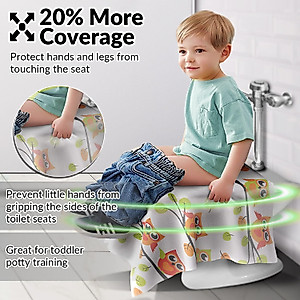 Gimars 20 Packs XL Large Full Cover Disposable Travel Toilet Potty Seat Covers - Individually Wrapped Portable Potty Shields for Adult, The Pregnant, Kids and Toddler Potty Training (Owl Design)