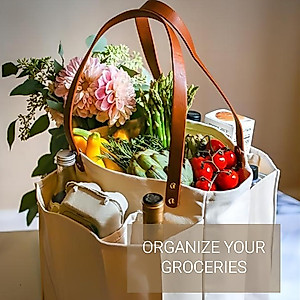 Alex Virtue Reusable Grocery Bags for Heavy Duty,Tote Bags Bulk,Foldable Shopping Bags,Utility Multipurpose Tote (White)