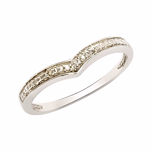 925 Sterling Silver Diamond Ring Chevron Thumb Ring Womens Point Stackable V Shape Wedding Rings (11.5)