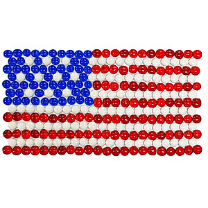 CYS EXCEL 5 LBS Blue Red White Mixed Glass Beads for Vases Flat Marble Gemstone Beads Vase Fillers Aquarium Decor Rocks Floral Centerpieces Stones Mosaic Pebbles