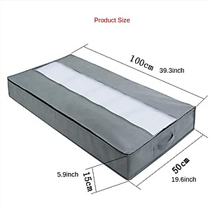 ASKAWTE 75L Under Bed Storage Containers, Large Capacity Blanket Storage Bags with Reinforced Handle, Organization and Storage for Comforters, Bedroom, Closet, College Dorm, Sheets, Clothes (Black)