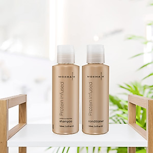 MOEHAIR Travel Protein Infused Shampoo and Conditioner set 3.4 Fl Oz For Dry, Frizzy and Chemically Treated Hair, Reduces Frizz and Dullness, Adds Shine (Combo_Protein_3.4 Fl Oz-101)