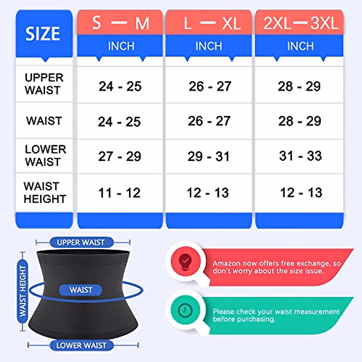 BESTSOTIM Women's Waist Trainer Belt for Lower Belly Fat, Plus Size Corset for Weight Loss, Tummy Wrap Workout Belt, Sweat Waist Trimmer Black