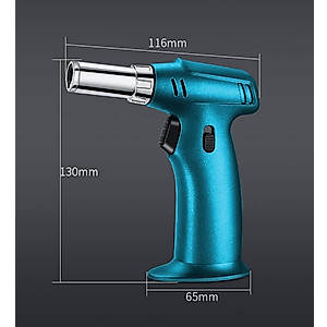 Butane Torch, ibforcty Refillable Culinary Cooking Torch Kitchen Blow Torch Lighter with Safety Lock Adjustable and Lock Flame (Butane Gas not Included)