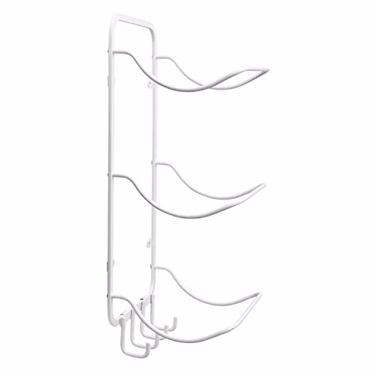 KOOLIST Yoga Mats Holder, Wall Mount, Rack for Yoga Mats or Towel Storage. 3 Shelf Contoured Design with additional 4 Hook Assembly