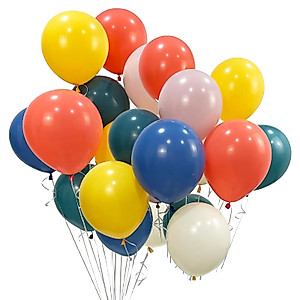 Boho Rainbow Party Decorations Boho Rainbow Balloons/Mustard Orange Vintage Green Denim Blue/Ivory/Twilight Pink Balloons 30pcs for Rainbow Birthday/Boho Baby Shower