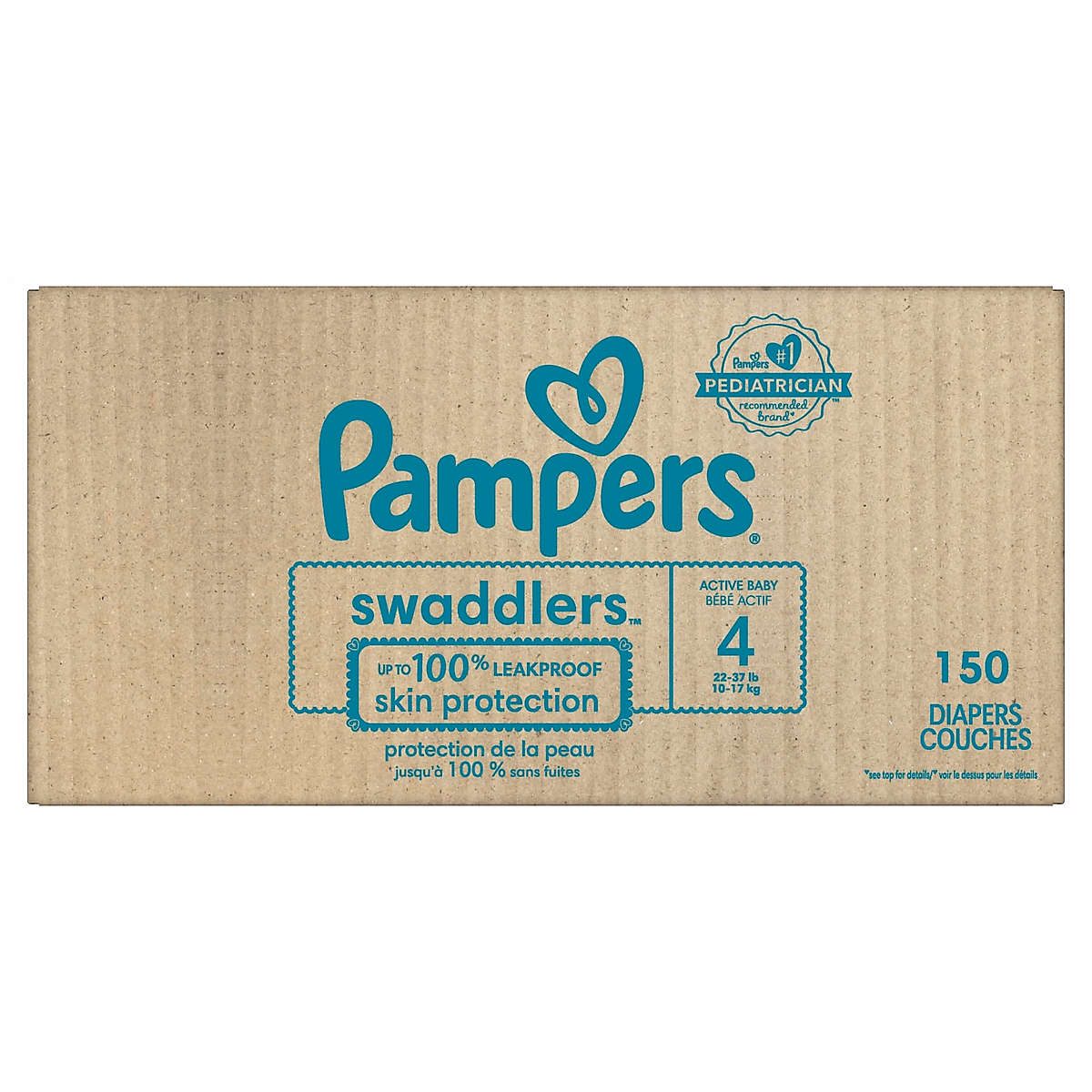 Diapers Size 4, 150 Count - Pampers Swaddlers Disposable Baby Diapers (Packaging & Prints May Vary)