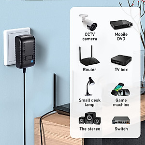TOBWOLF 2PCS 5V 2A Power Supply Adapter, DC 5V 10W Switching Power Adapter, AC 100V-240V to DC 5 Volt 2 Amp Universal Switching Transformer, 5.5 x 2.5mm Plug for Router, CCTV Camera, Cordless Phone