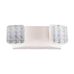 Gruenlich LED Emergency Exit Lighting Fixtures with Two LED Heads and Back-Up Batteries- US Standard Emergency Light, UL 924 Qualified, 120-277 Voltage, 1-Pack
