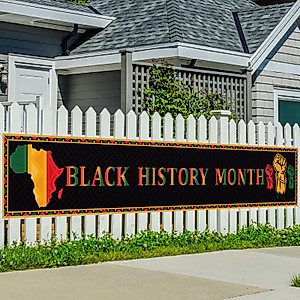 Black History Month Decorations Black History Month Banner for Fence Yard African American Black History Month Decorations and Supplies for Home Party