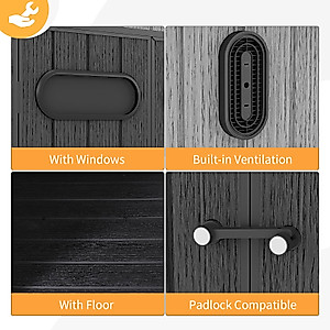 Jolydale 10'x8' Resin Outdoor Storage Shed - Secure Bike, Tool, & Garbage Can Storage with Lockable Door for Backyard, Lawn, & Patio Use