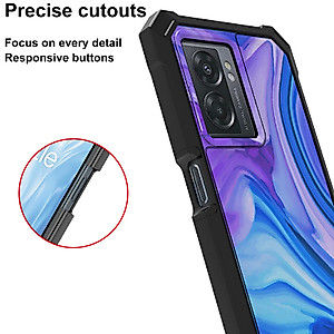 Ailiber Case for One Plus Nord N300 5G, Oppo A77 5G Case with Screen Protector, Dual Layer Structure Protection, Shockproof Corner TPU Bumper, Military Grade Phone Cover for 1 Plus N300 5G-Blue Purple